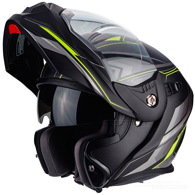 Scorpion ADX-1 Hjälm (Anima) Mattsvart, Neongul | Twostroke