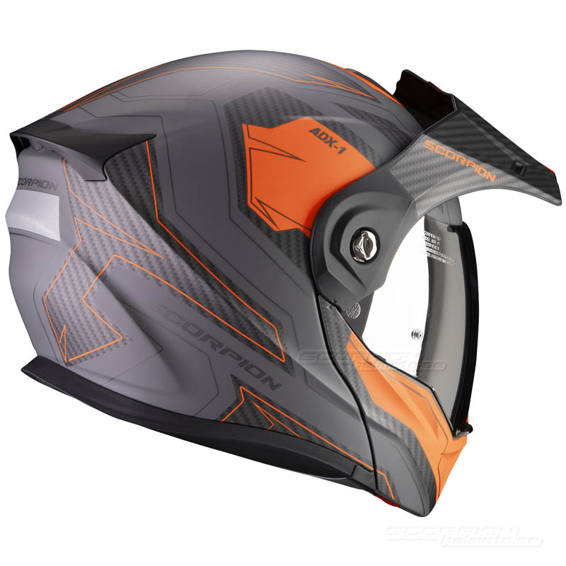 Scorpion ADX-1 Snöskoterhjälm (Tucson) Mattsvart, Orange | Twostroke